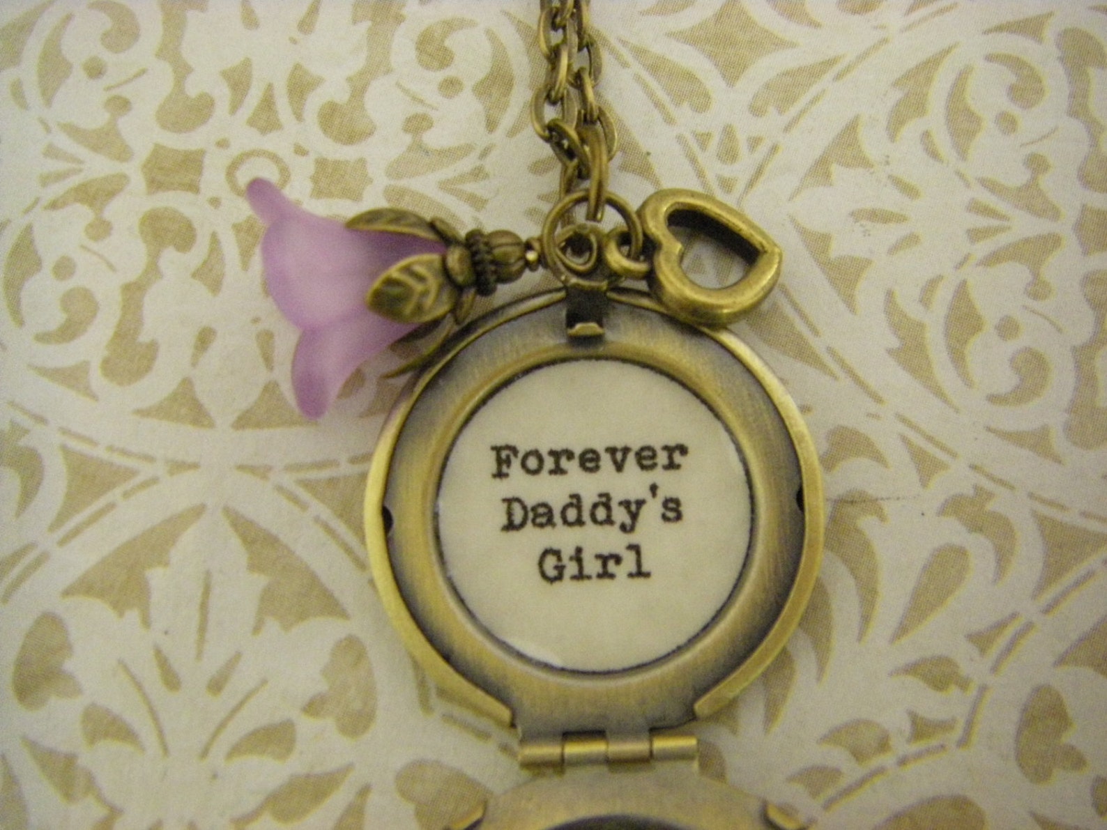 Forever Daddy's Girl Locket Necklace Dad to Daughter | Etsy
