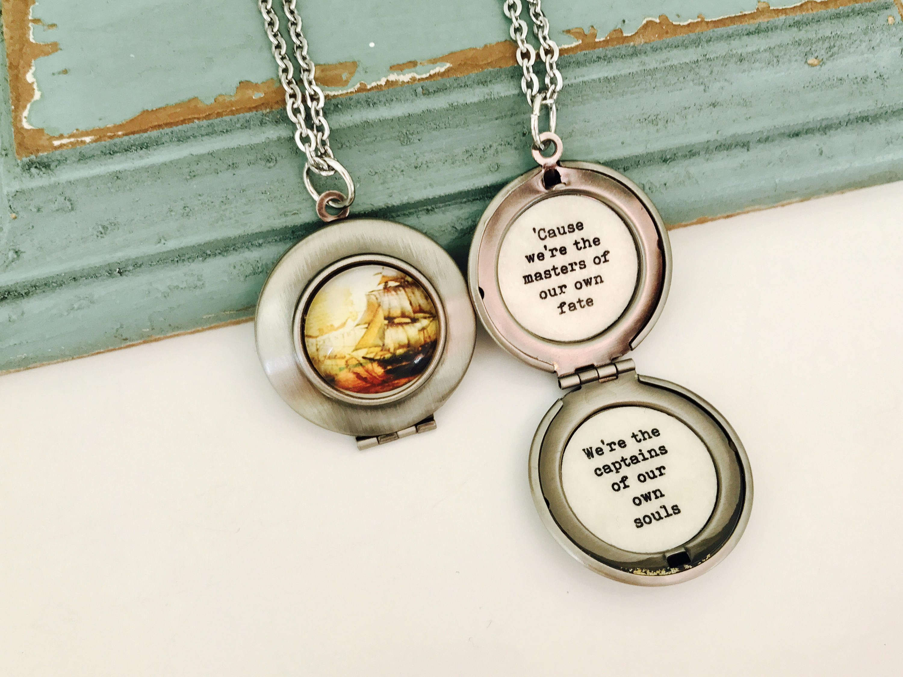 Ship Locket We're the Masters of Our Own Fate We're | Etsy
