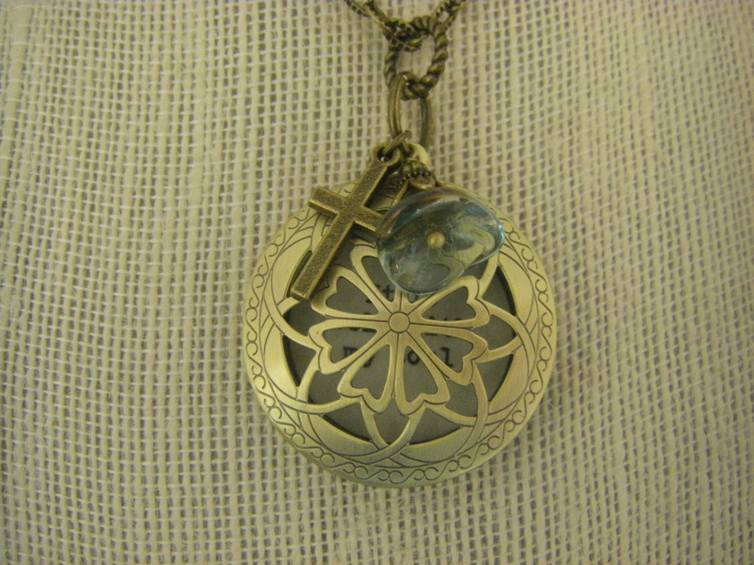 It is Well With My Soul Scripture Locket Necklace Filigree | Etsy