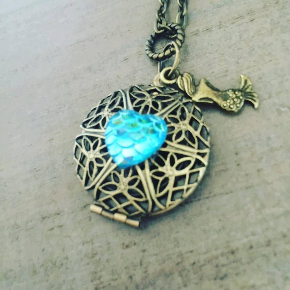 Mermaid Locket Necklace Mermaid Lover Limited Availability - Etsy