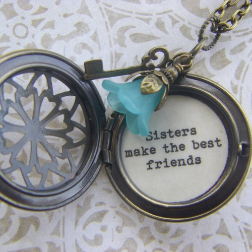 Sister Best Friend Locket Necklace Sisters Make the Best - Etsy