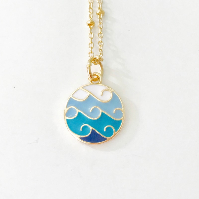 Wave Necklace - Etsy