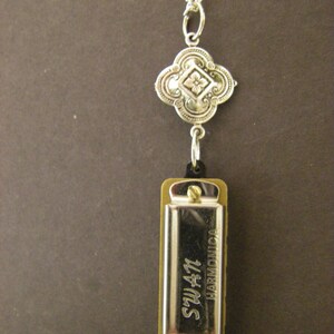 Harmonica Necklace, Working Mini Harmonica, Medieval Celtic Inspired ...