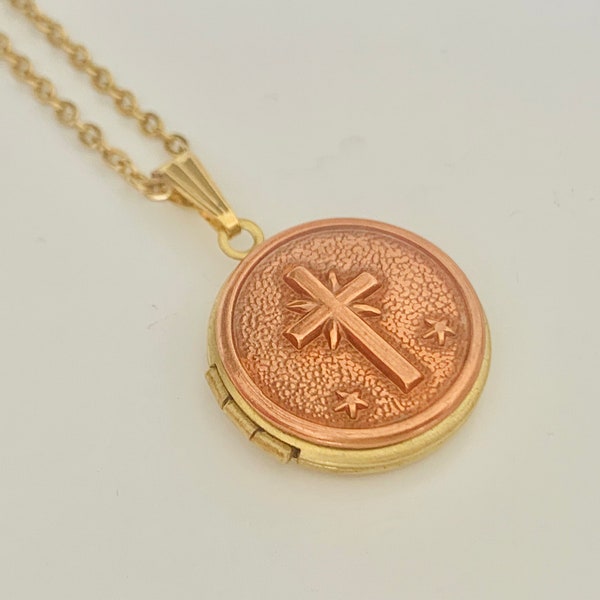 Cross Locket - Etsy