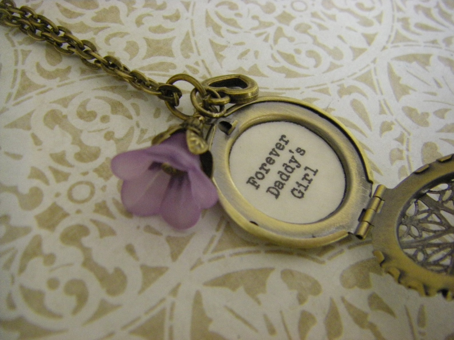 Forever Daddy's Girl Locket Necklace Dad to Daughter | Etsy