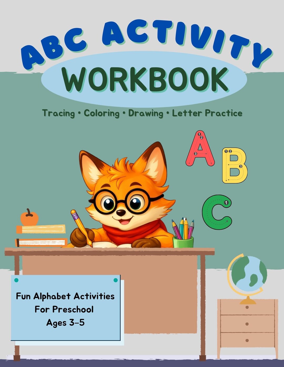 ABC Activity Workbook for Preschool | Alphabet Tracing Coloring Drawing ...
