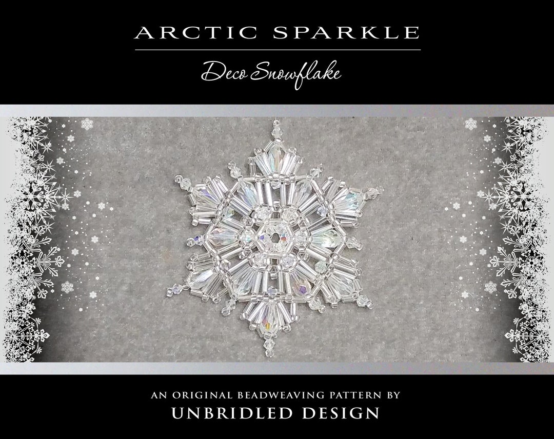 Arctic Sparkle Beaded Snowflake Pdf Pattern - Etsy