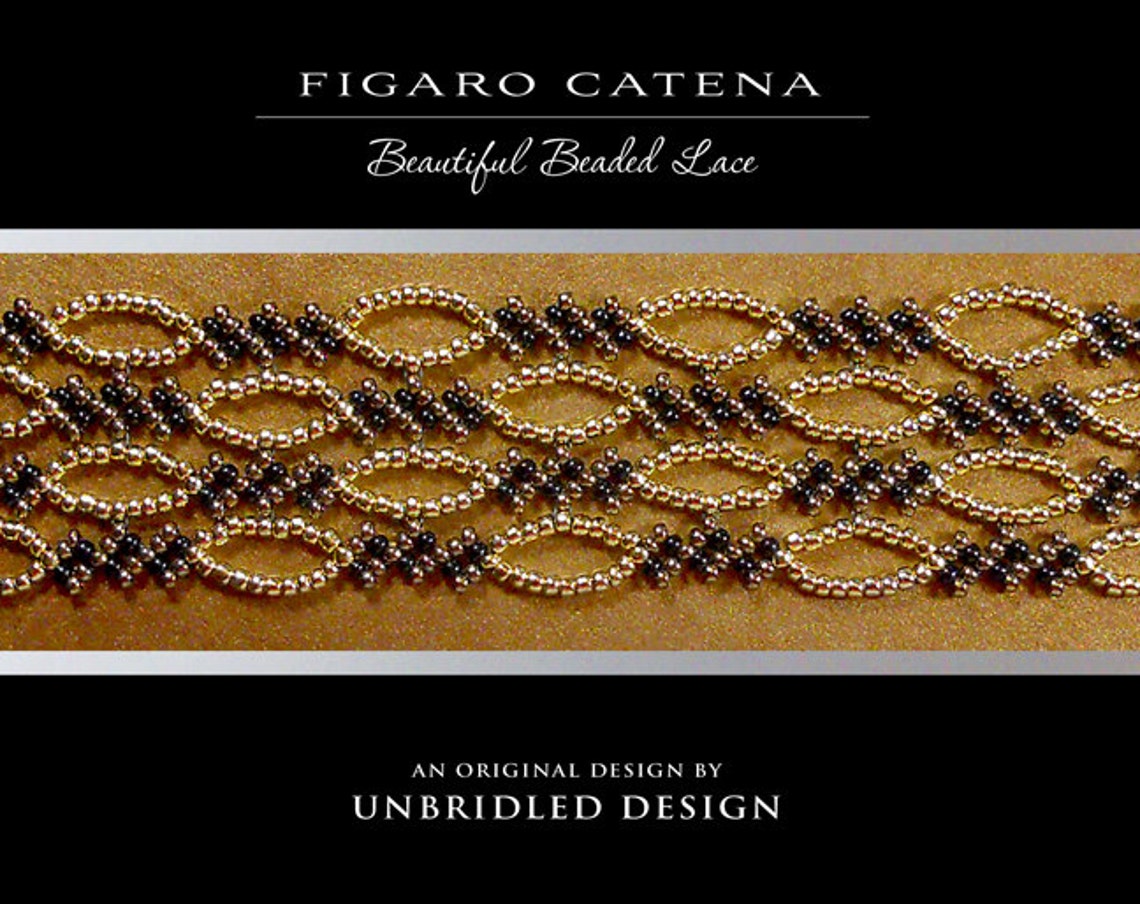 Figaro Catena Lace Beaded Bracelet PDF Pattern - Etsy