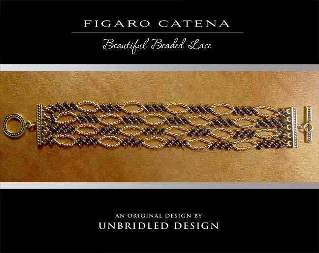 Figaro Catena Lace Beaded Bracelet PDF Pattern - Etsy