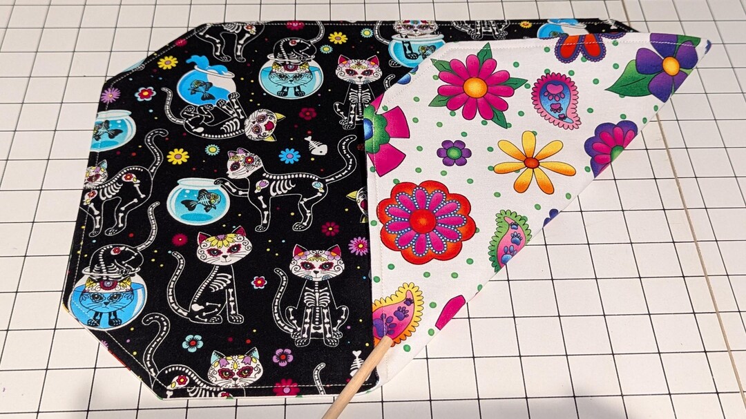 Reversible Cat Day of the Dead Placemats (set of 6) - Etsy