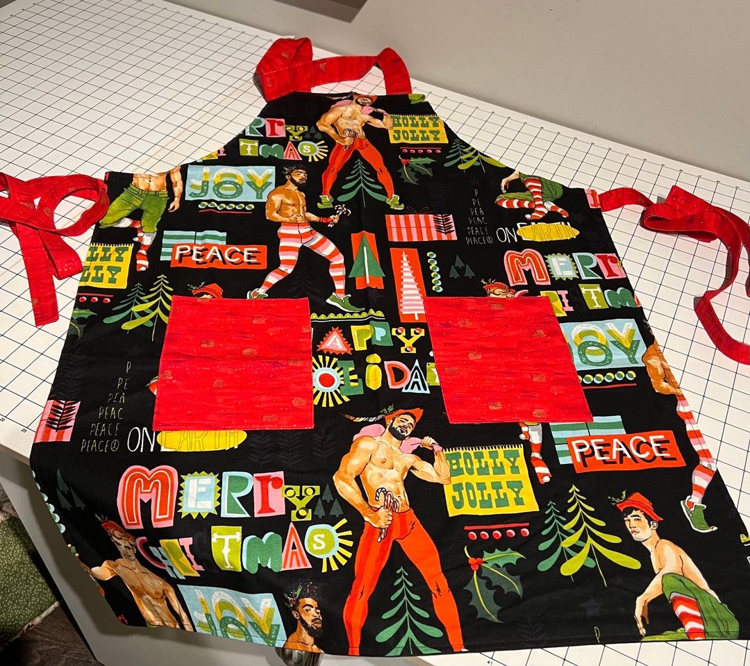 Alexander Henry Christmas Hunk Apron - Etsy