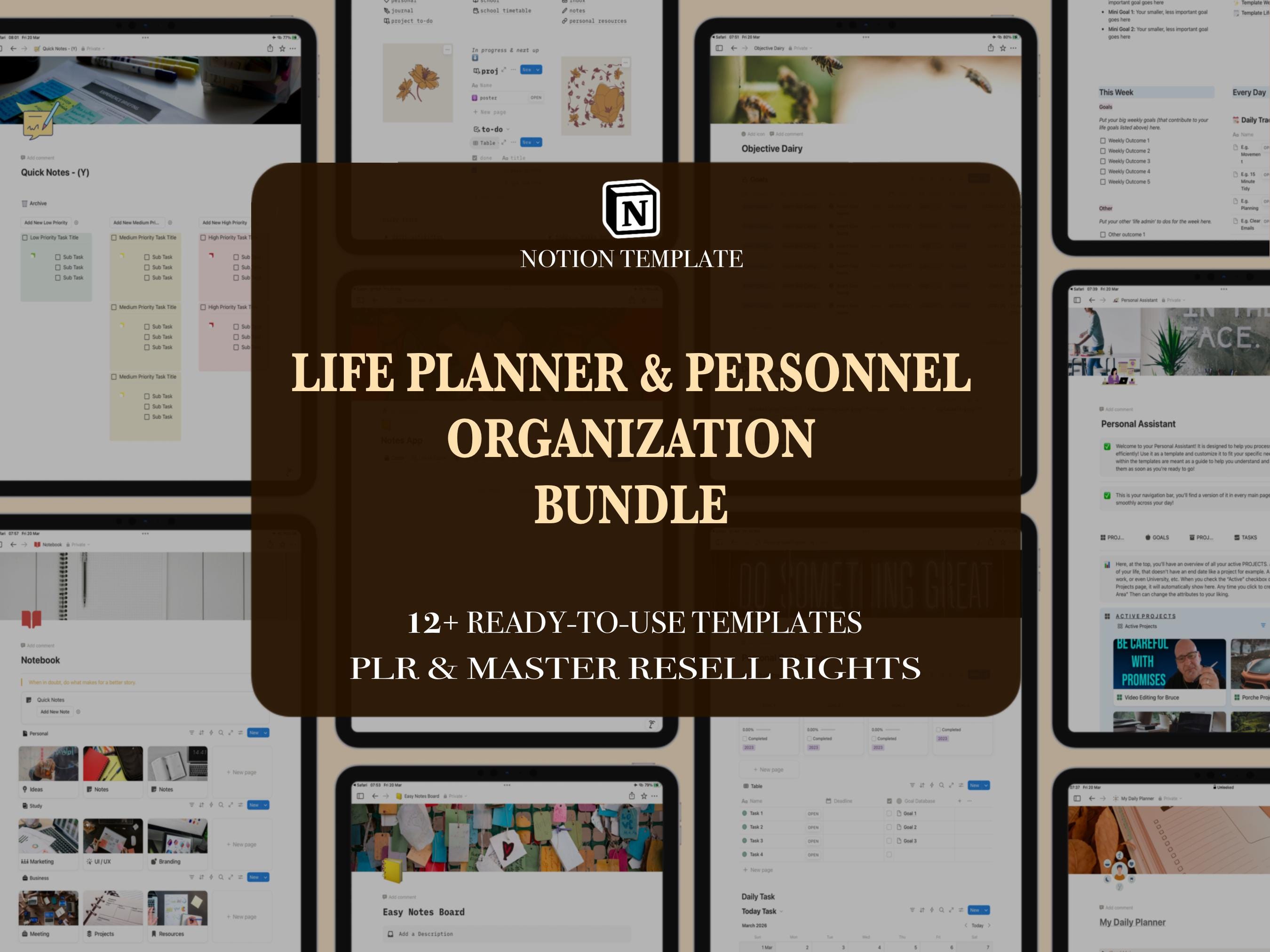 All in One Notion Life Planner Personal Dashboard Daily Planner Goal ...