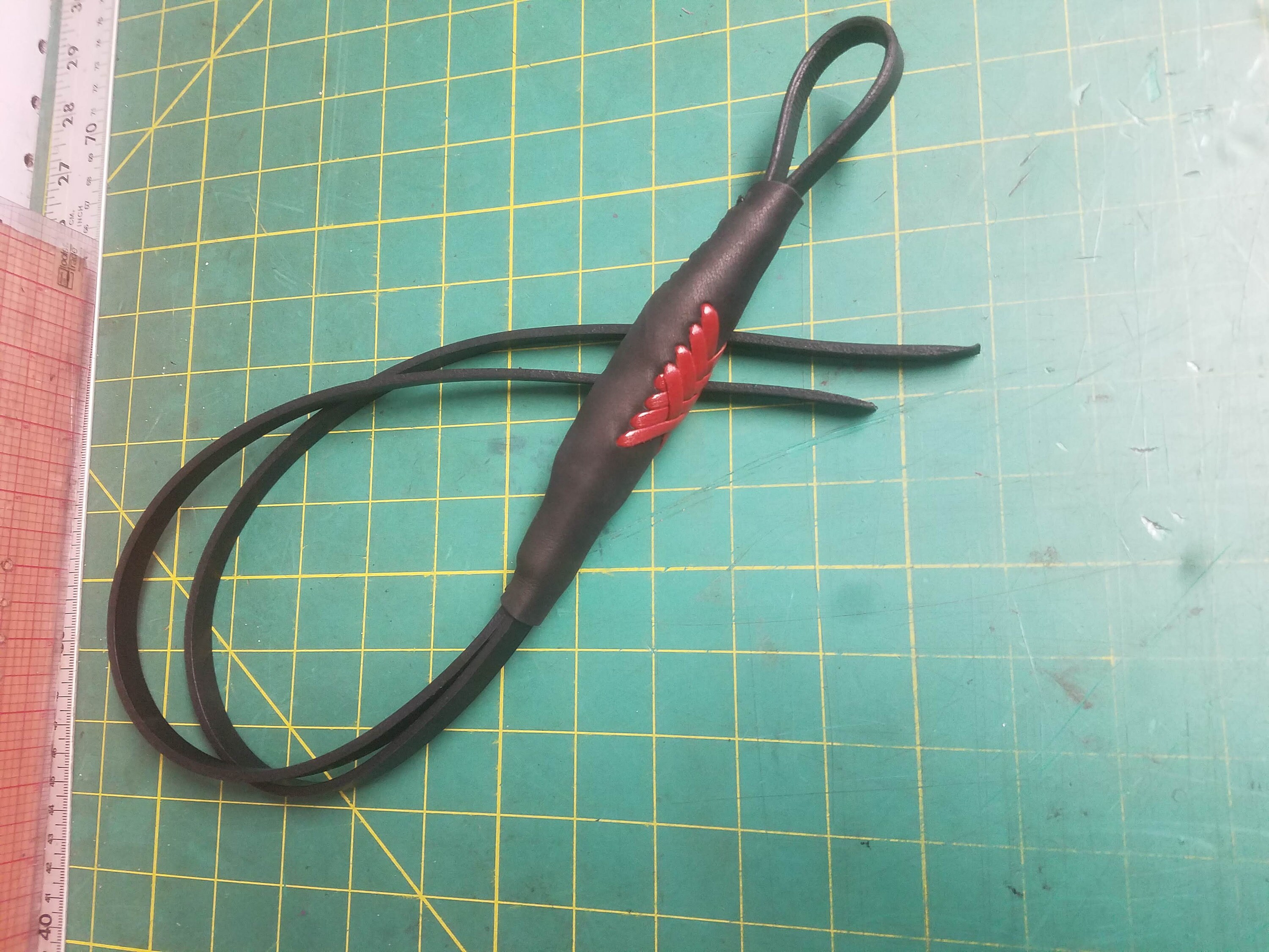 Switch Whip Belt Hide With Deco Handle and Fine Leather. - Etsy