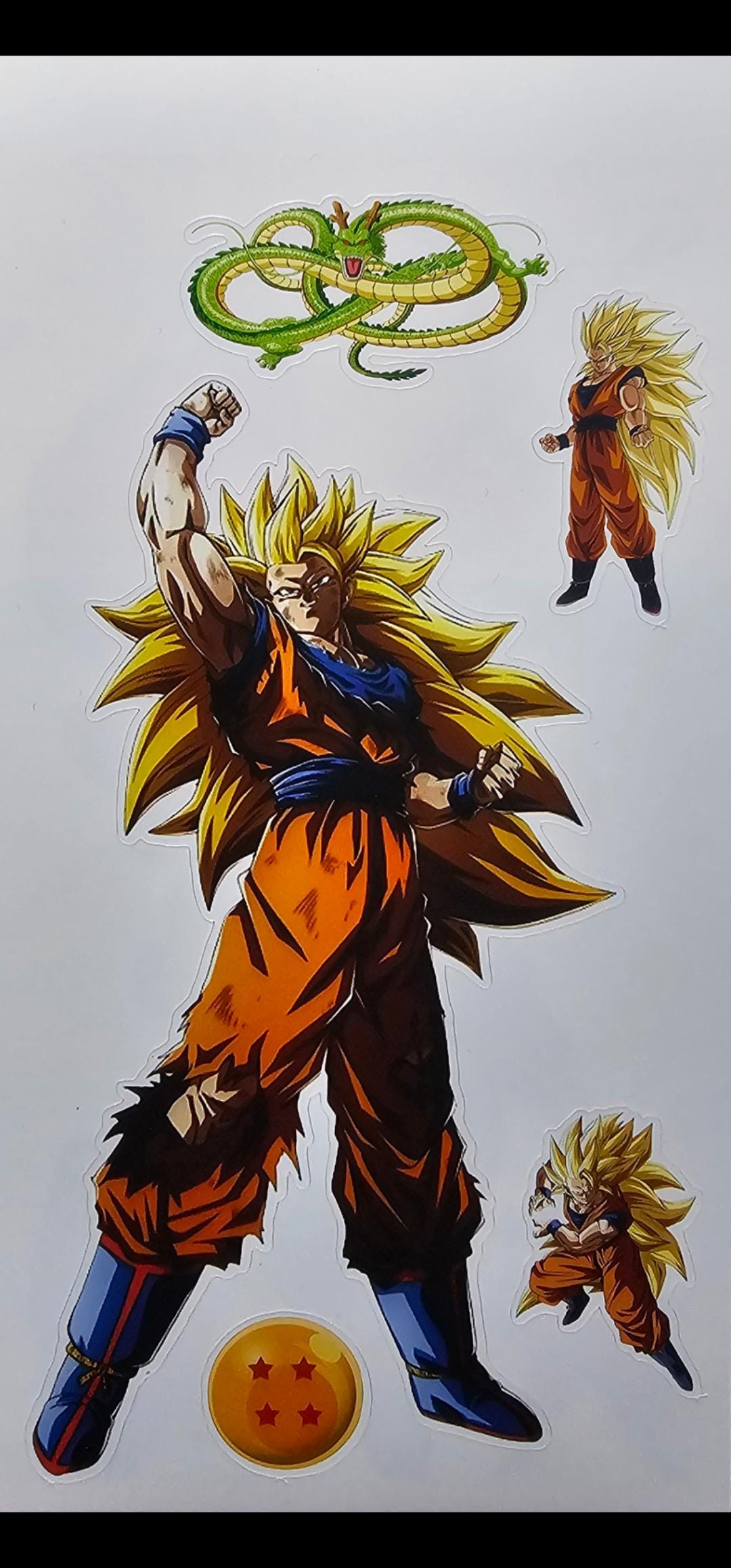 Ssj 3 Goku Stickers Sheet. (vinyl Options Available) - Etsy