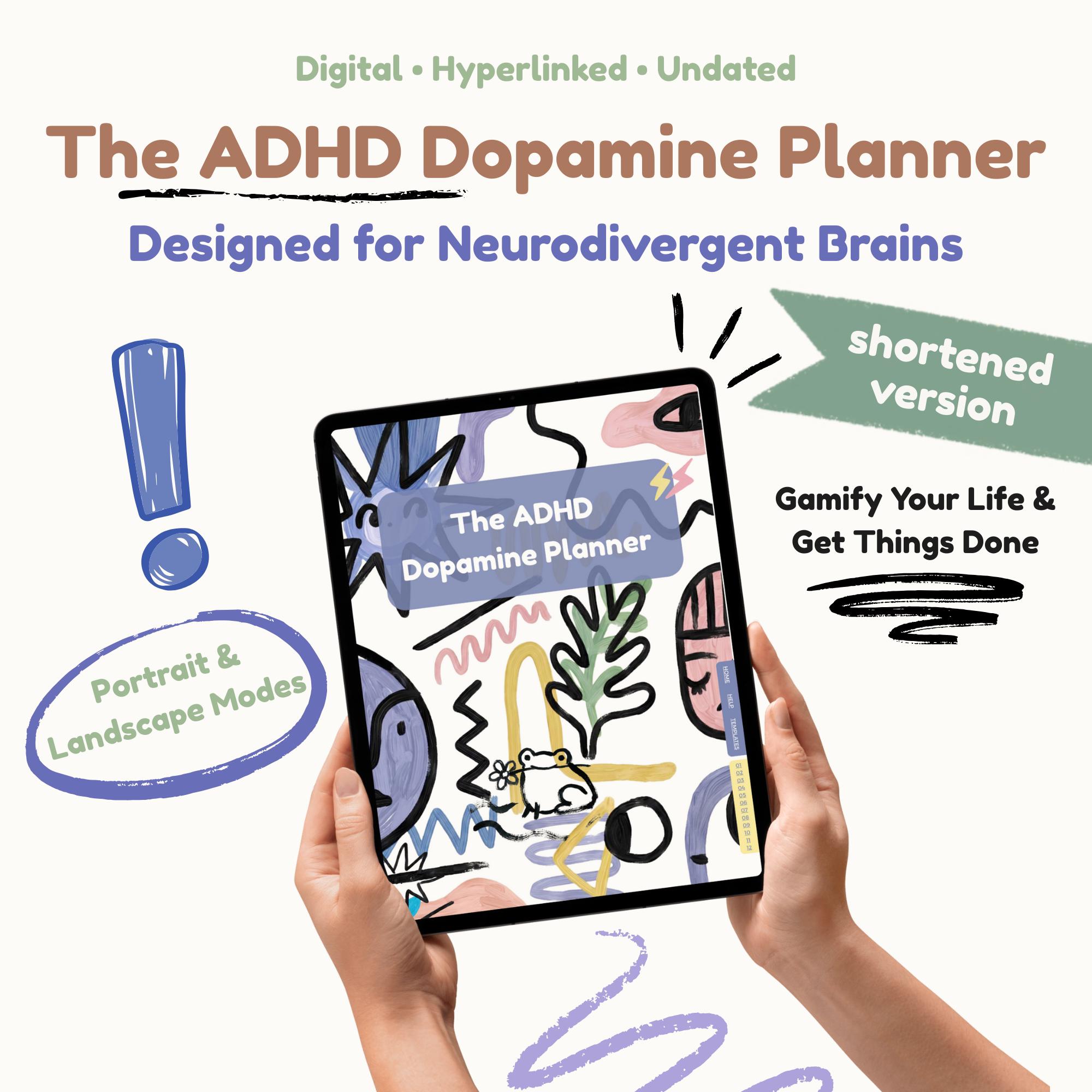 2026 ADHD Undated Digital Planner, Goodnotes Productivity Dopamine ...