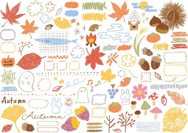 100+ Cute Doodle Elements Bundle | Hand Drawn Clipart PNG AI | Bullet ...