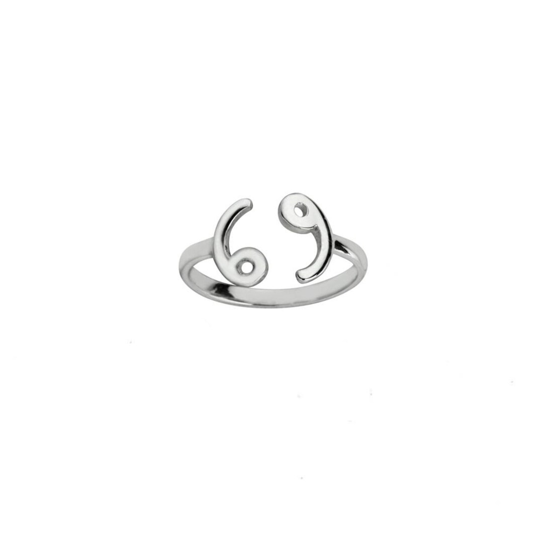 Cancer Zodiac Ring - .925 Sterling Silver Astrology Horoscope Ring ...