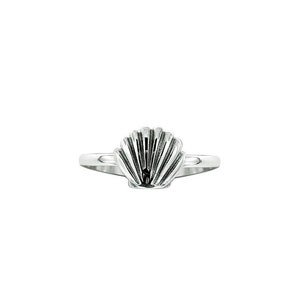 Seashell Ring - Silver Ring Dainty Shell Sea Adjustable Hippie ...