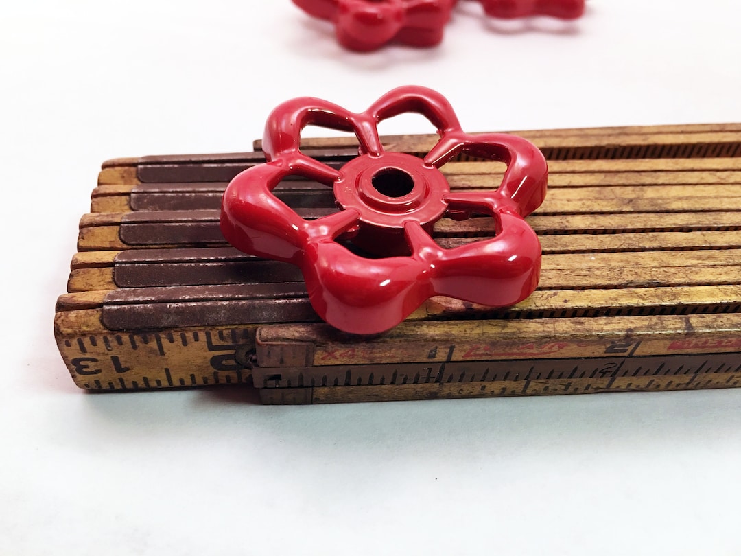 Valve Handles for Craft Projects Set of 5 Red Finish - Etsy