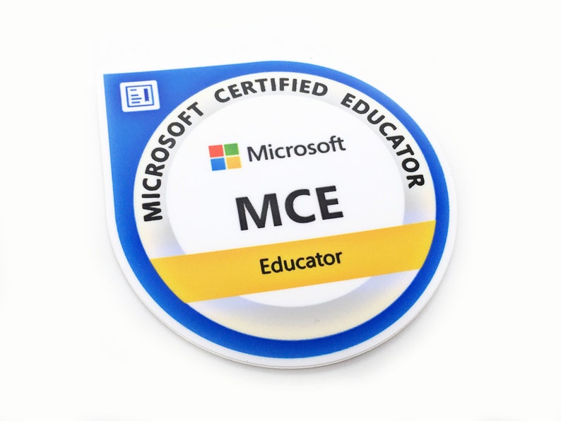 Microsoft Certified Educator Teacher Laptop Sticker Free - Etsy