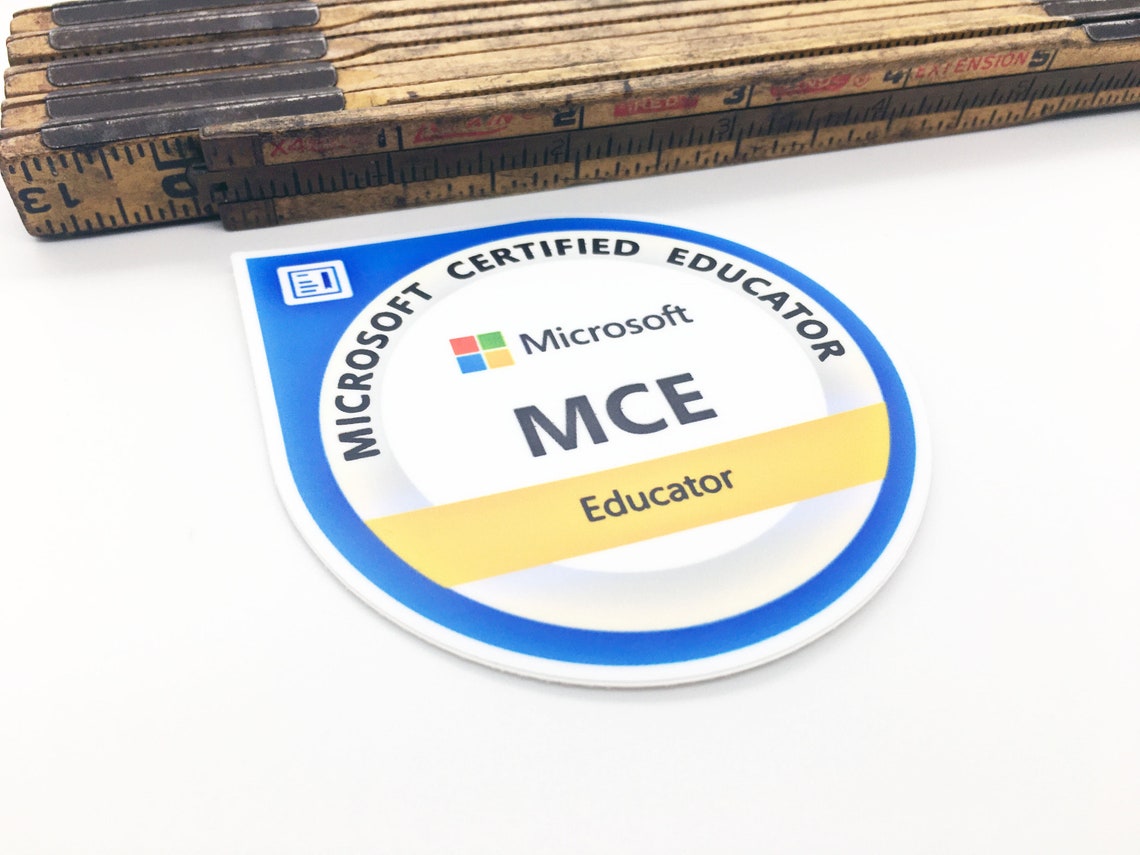 Microsoft Certified Educator Teacher Laptop Sticker Free - Etsy