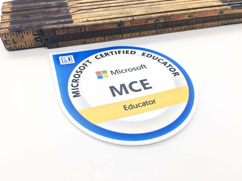 Microsoft Certified Educator Teacher Laptop Sticker Free - Etsy