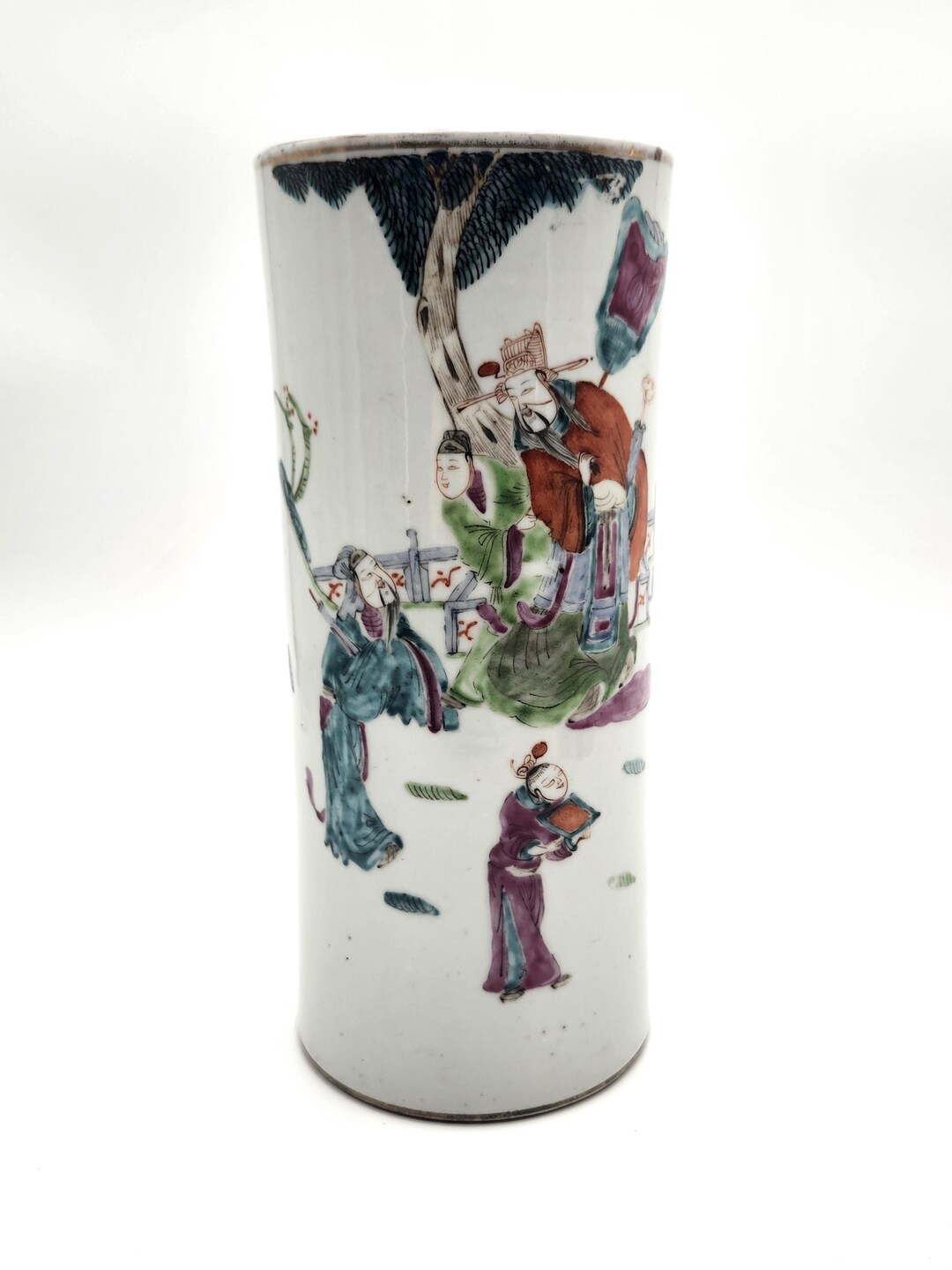 1860's Famille Verte "figural" Brushpot Brush Vase - Etsy