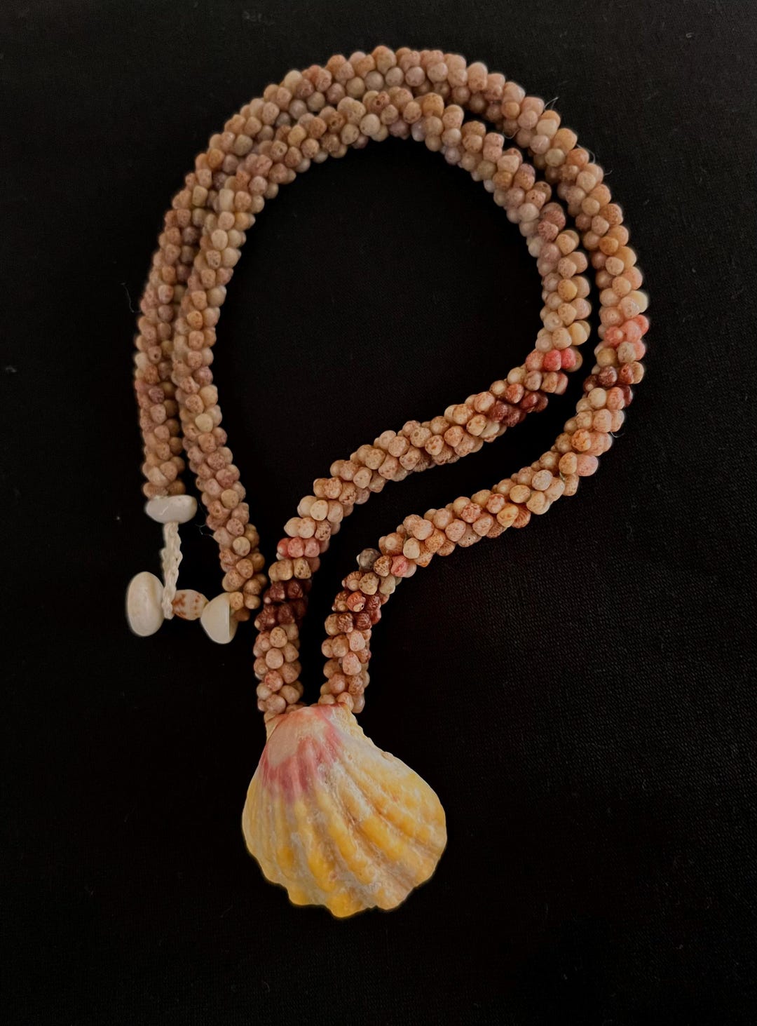 Hawaiian Ni'íhau Kahalelani Shell 4-tie Poepoe Necklace - Etsy