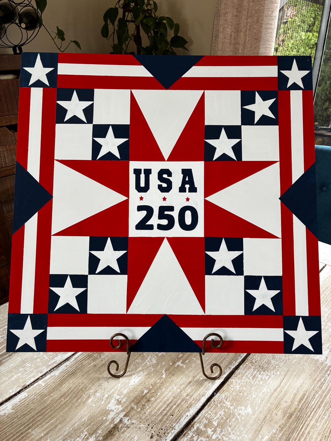Happy Birthday USA 250 Barn Quilt, 2x2 on ACM, Patriotic - Etsy