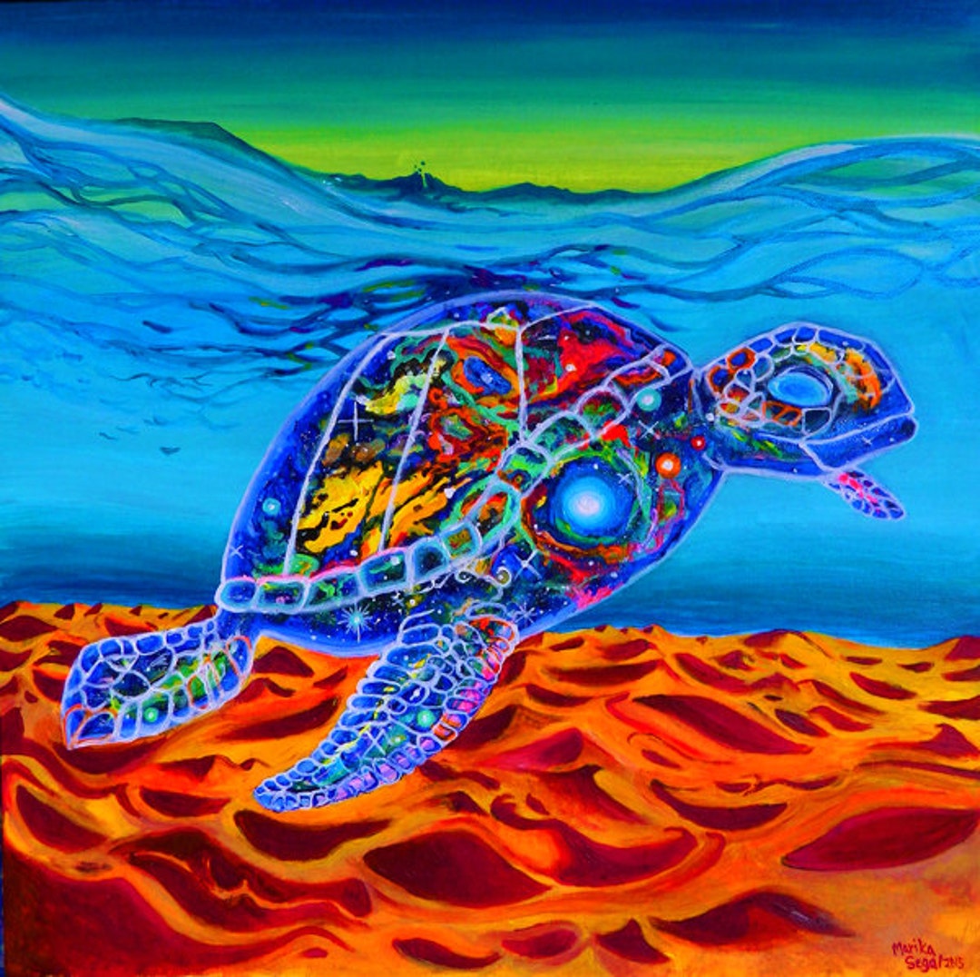 Original Painting the Ancient One Sea Turtle - Etsy