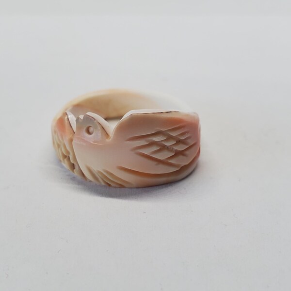Carved Shell Ring - Etsy