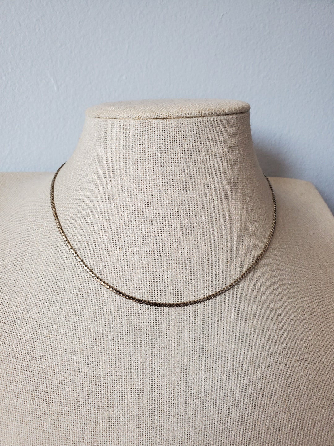 Ciani Sterling Silver 2mm Serpentine Chain Necklace, 15.5 Inches - Etsy