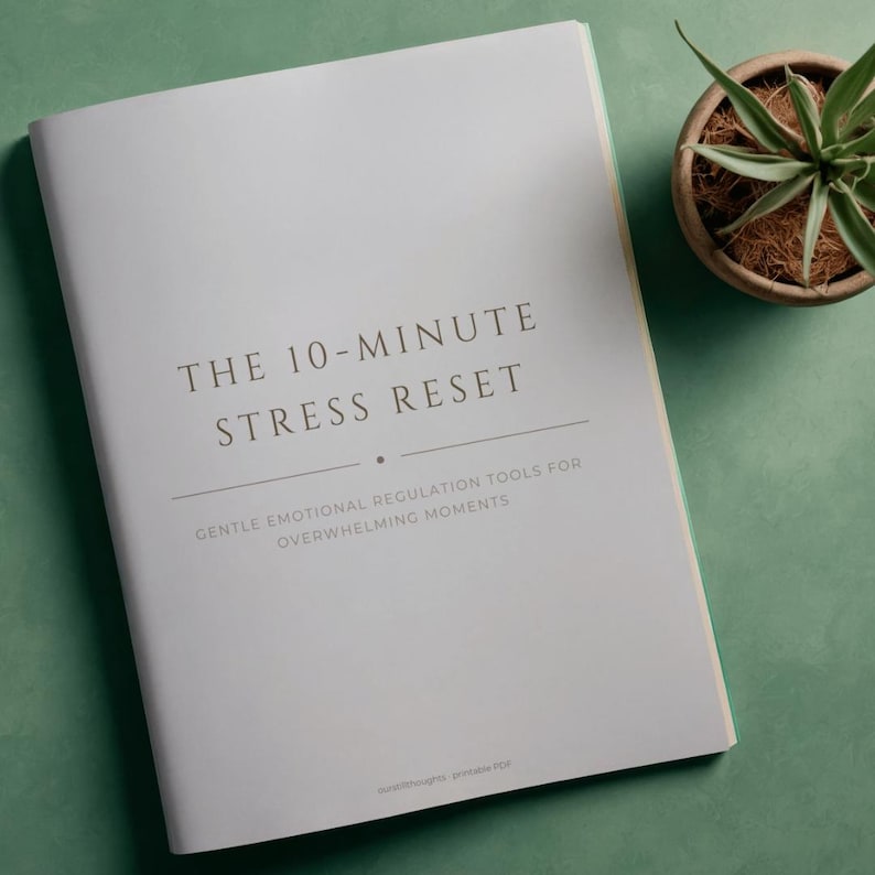 Stress Relief Workbook | 10 Minute Reset, Emotional Regulation (PDF ...