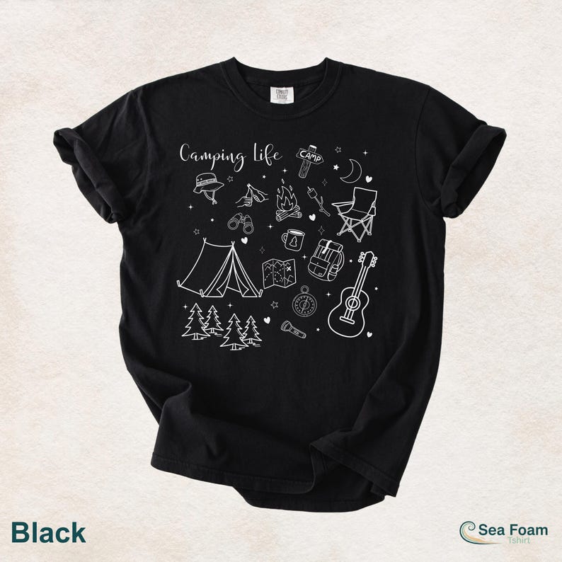 Camping Life Shirt, Cute Camping Graphic Tee, Outdoor Adventure Shirt ...