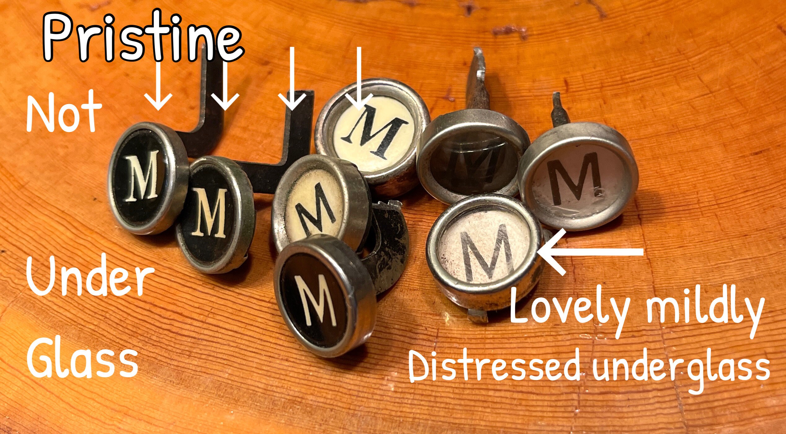 Shift Lock Antique Typewriter Key Set in Sterling Silver never Be ...