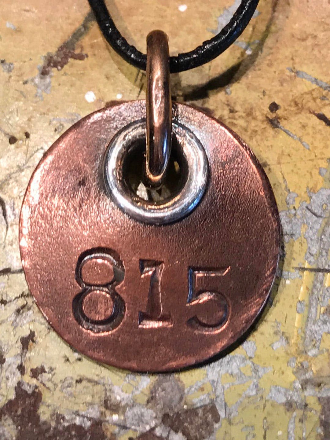 Copper Medallion, Custom Area Code, Custom Word - Etsy