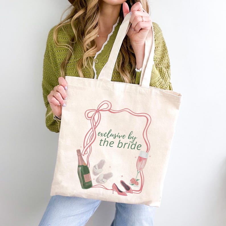 Intimate Bridal Shower Tote Bag Small Circle Bride Gift Bag Wedding ...
