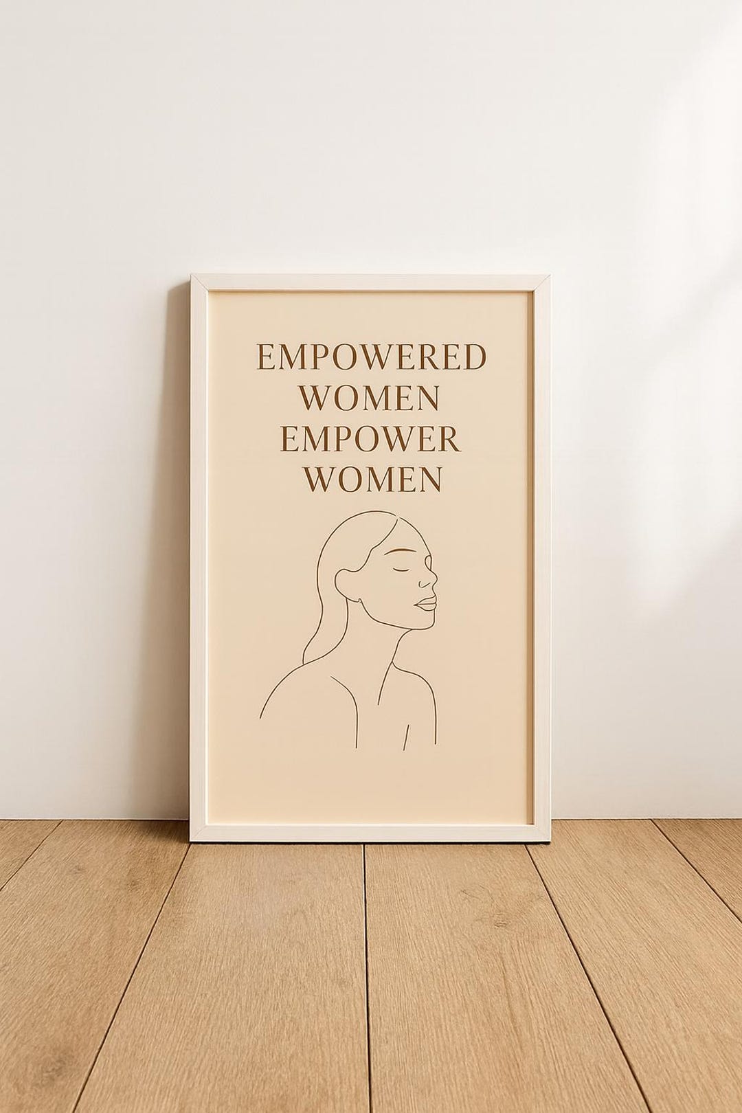 Empowered Women Line Art Print – Minimalist Feminist Motivational ...
