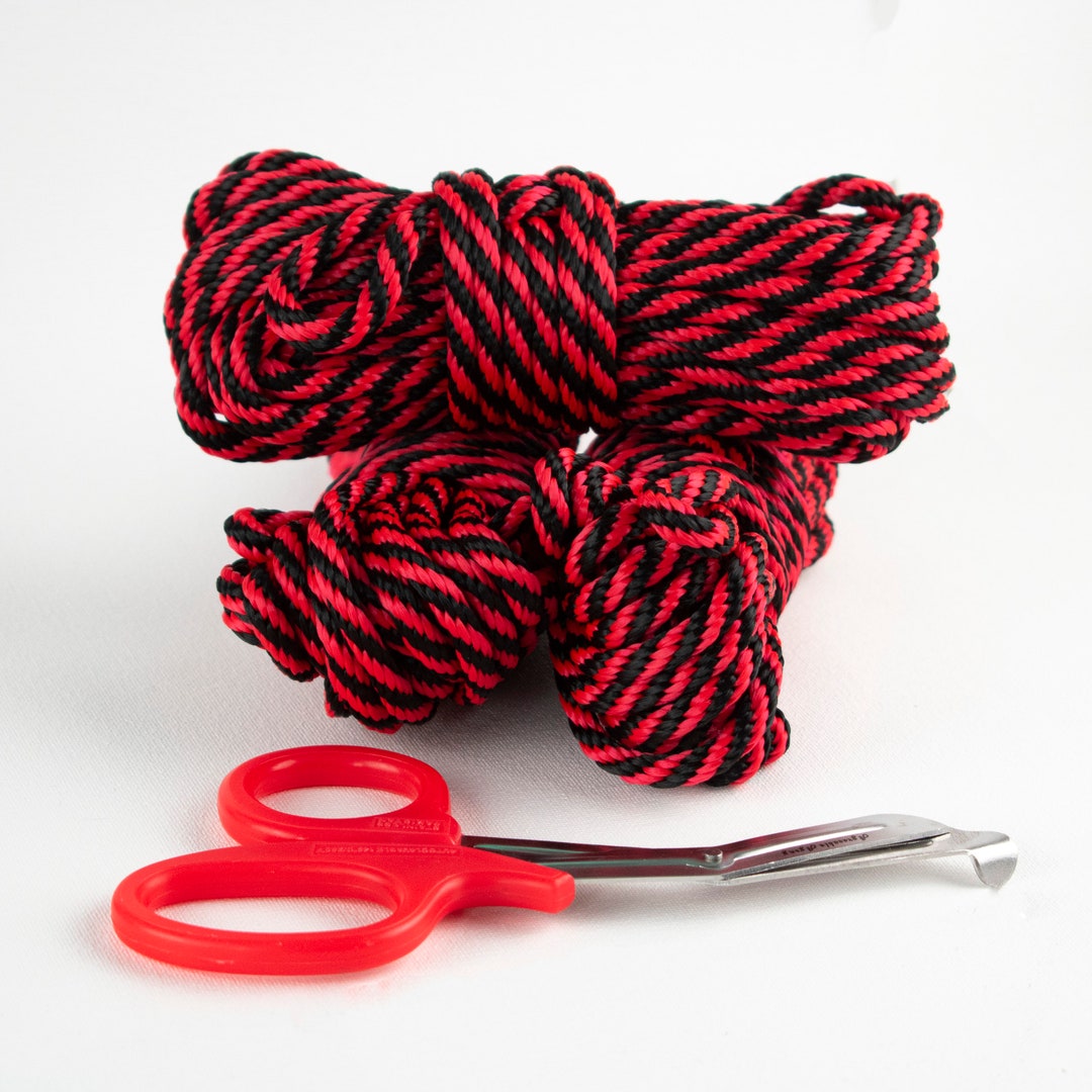 Beginners Rope Bondage Kit (90ft! and Shears) for Shibari 6mm 1/4in ...