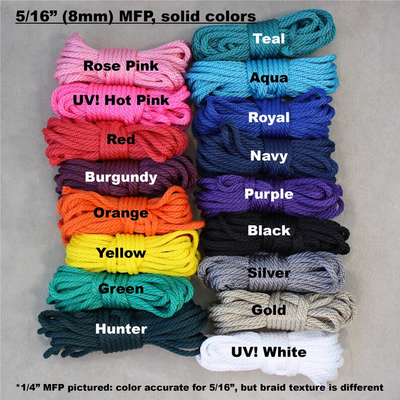 Bondage Rope Color Sample - Etsy