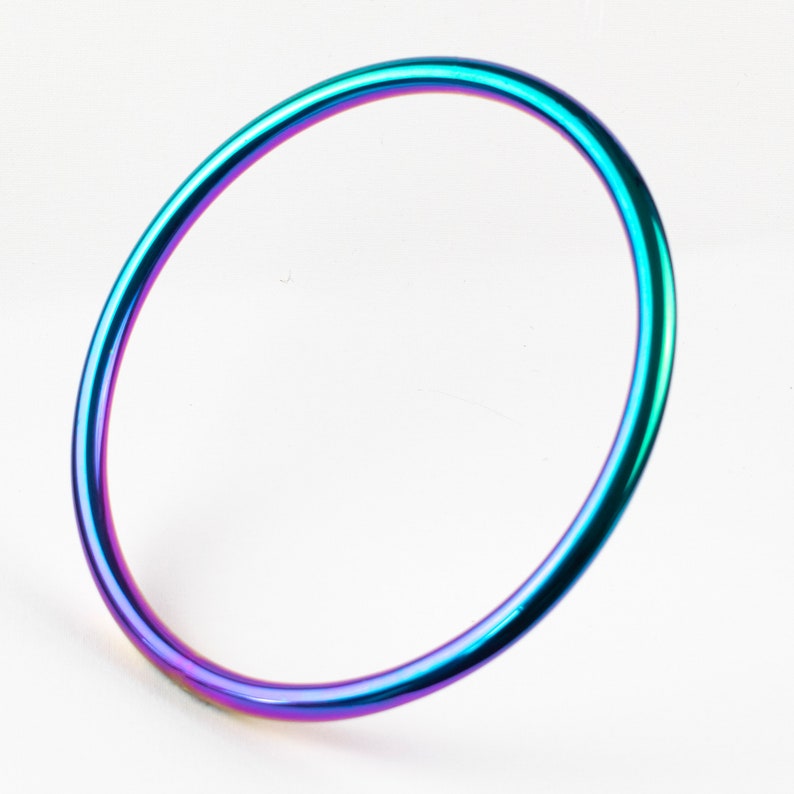 Rainbow Titanium Bonded Steel Shibari Ring for Rope Bondage - Etsy