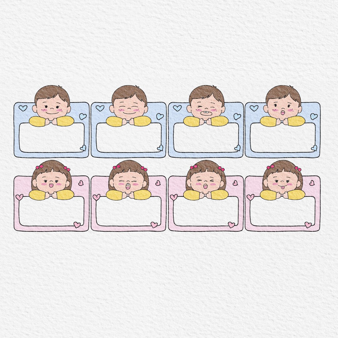 Character Face Nametag Template, Printable Name Labels, Kids Classroom ...