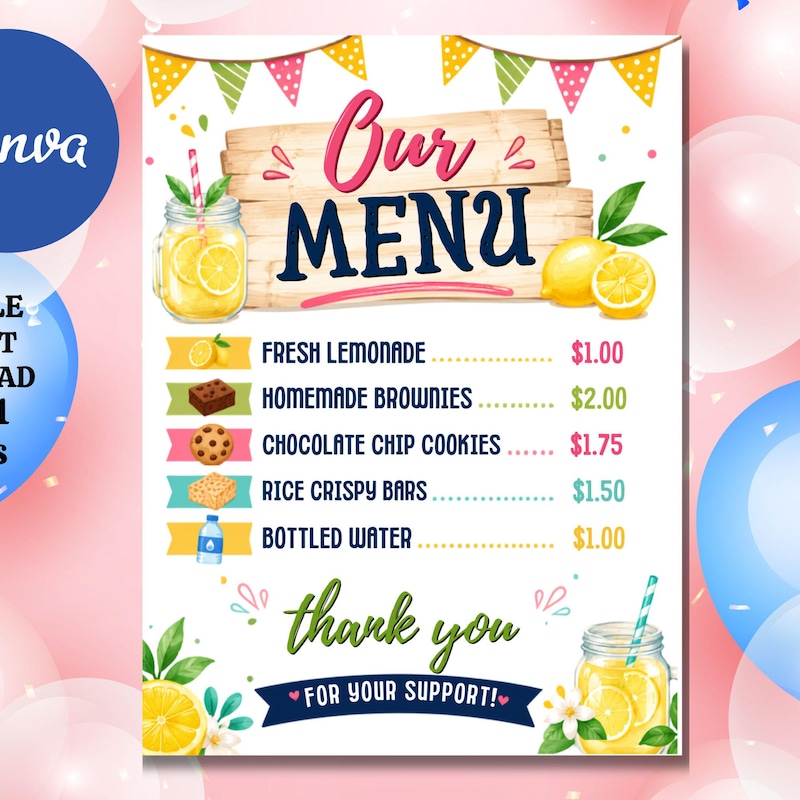 Poster Lemonade Stand - Etsy