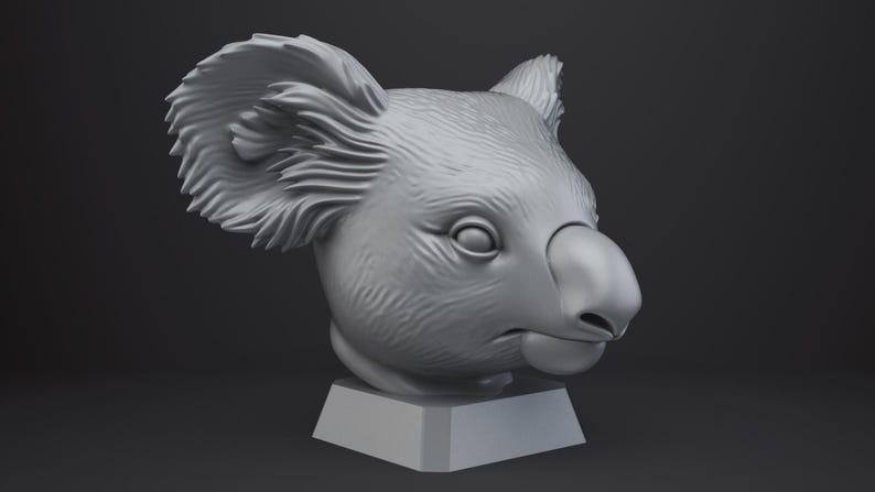 Koala Bust 3D Model | CNC & 3D Printing (digital Download) - Etsy