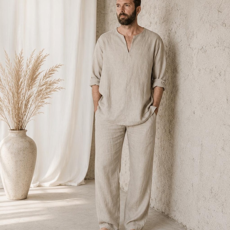 Indian Linen Men - Etsy UK