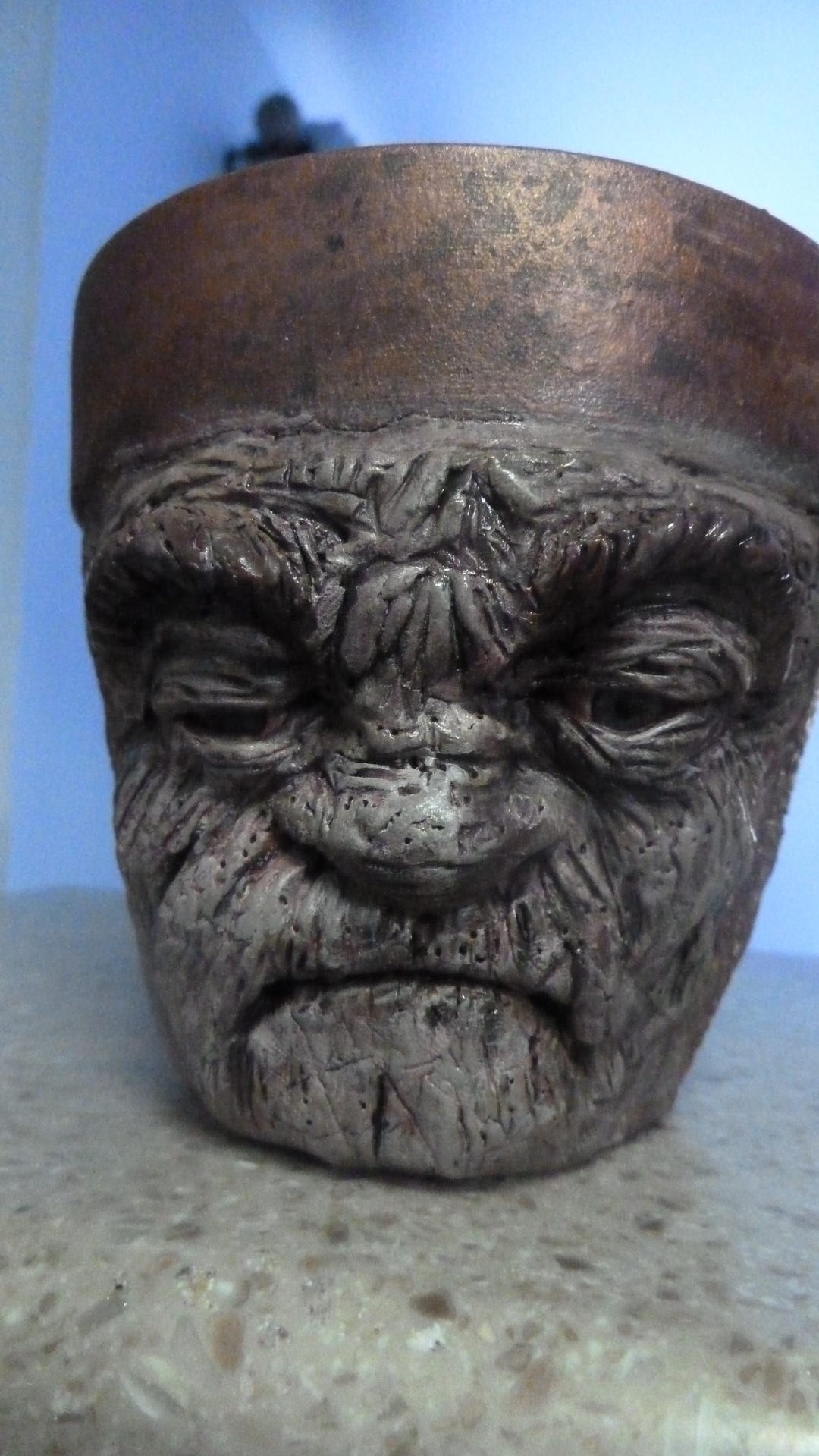 4.5 Inch Pot Old Man Face - Etsy
