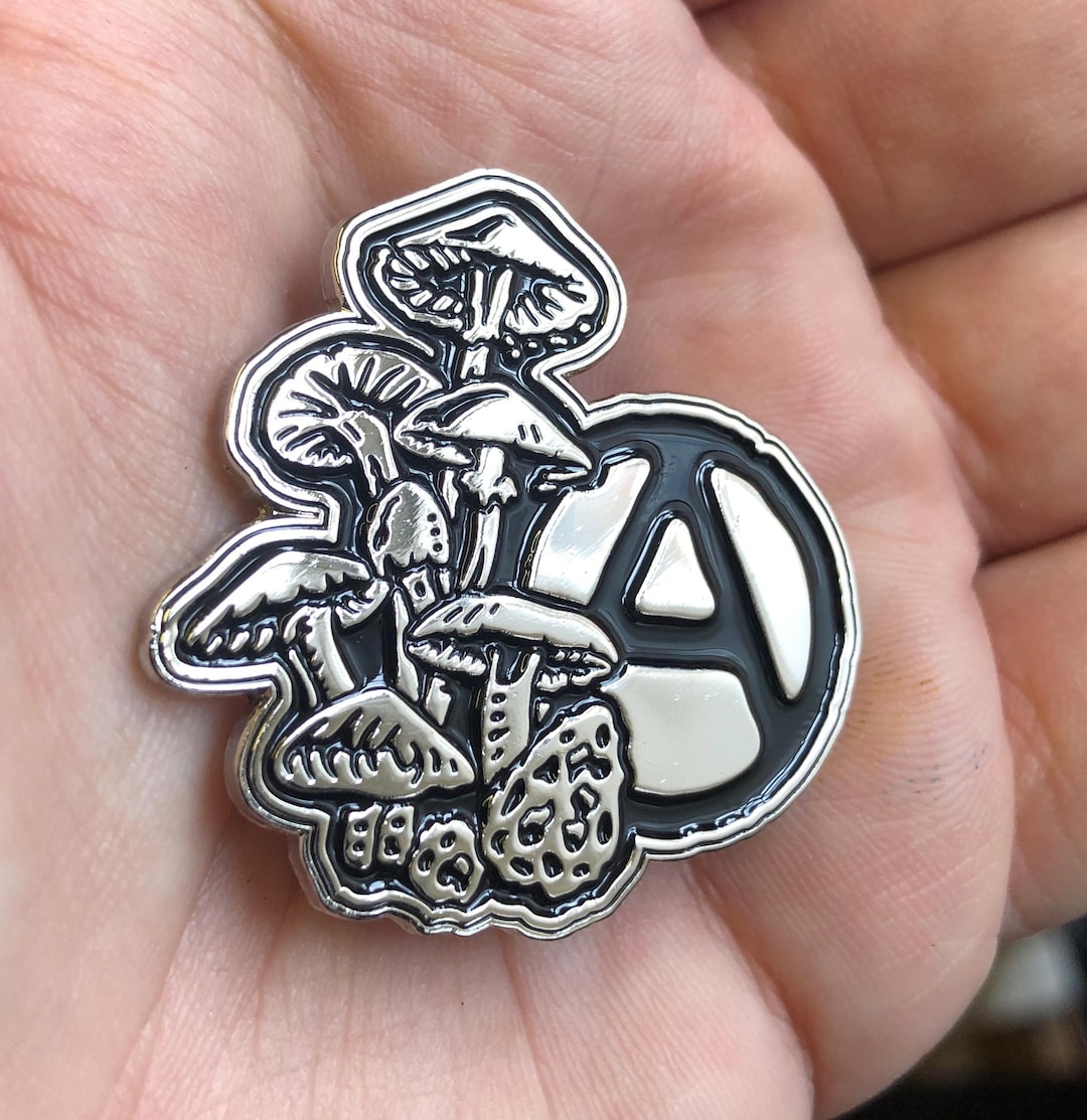 Fungi Anarchist Enamel Pin Mushroom Anarchist Mycology - Etsy