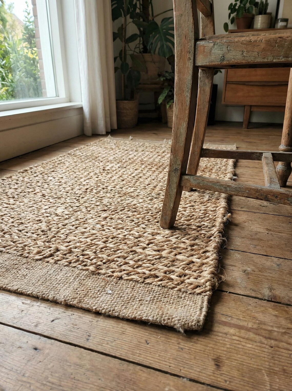 Jute Stair Runner Rug, Natural Fiber Runner Rug,farmhouse Stair Runner ...
