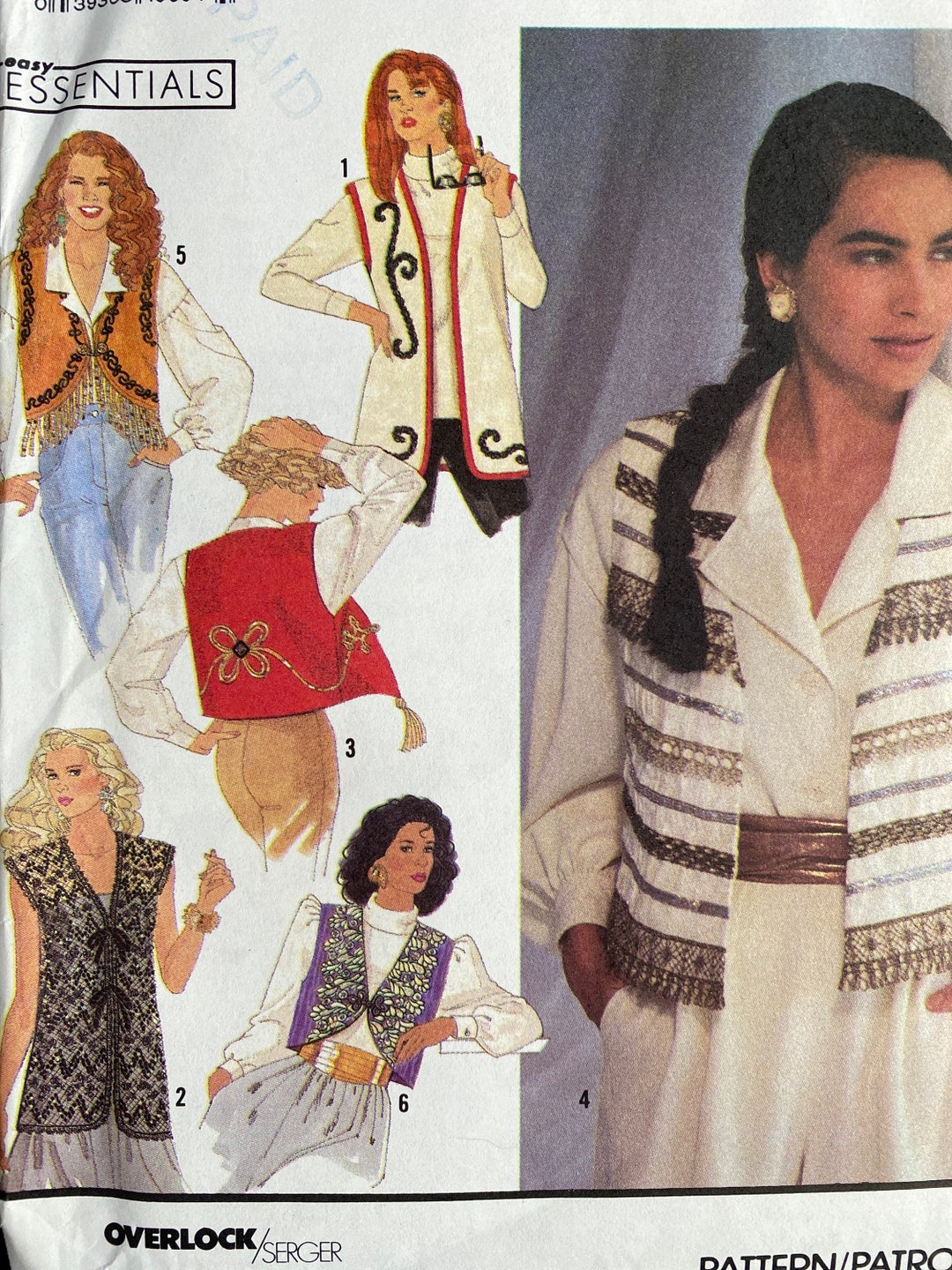 Uncut Simplicity Vest Bolero Sewing Pattern 7022 Size PT to XL - Etsy