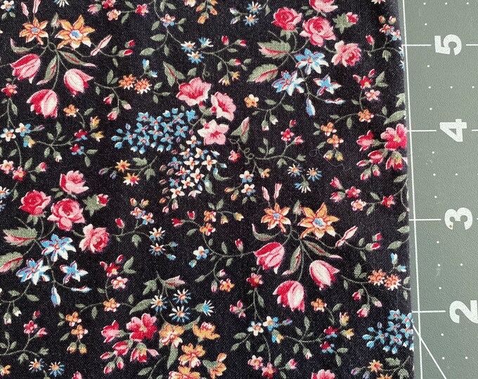 Vintage Ditsy Floral Bouquet Cotton Fabric 1/2 Yard - Etsy